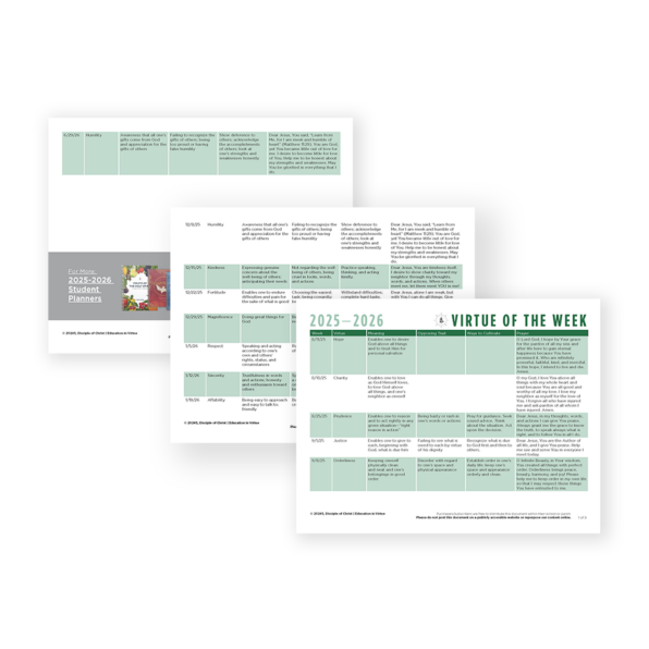 2025-2026 Virtue of the Week Reference Chart » Openlight Media Shop